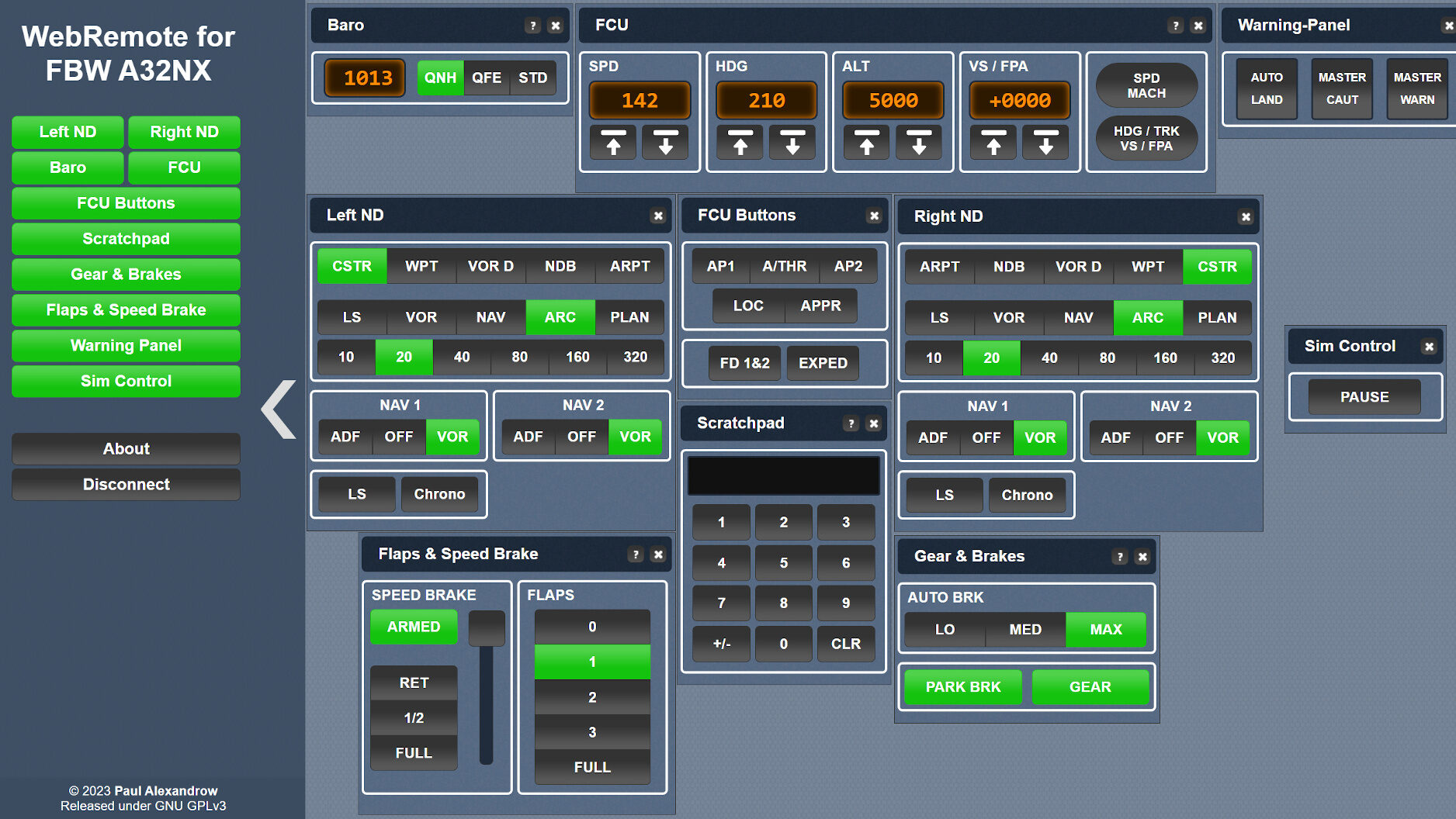 Airbus mit Browser steuern - Cruiselevel