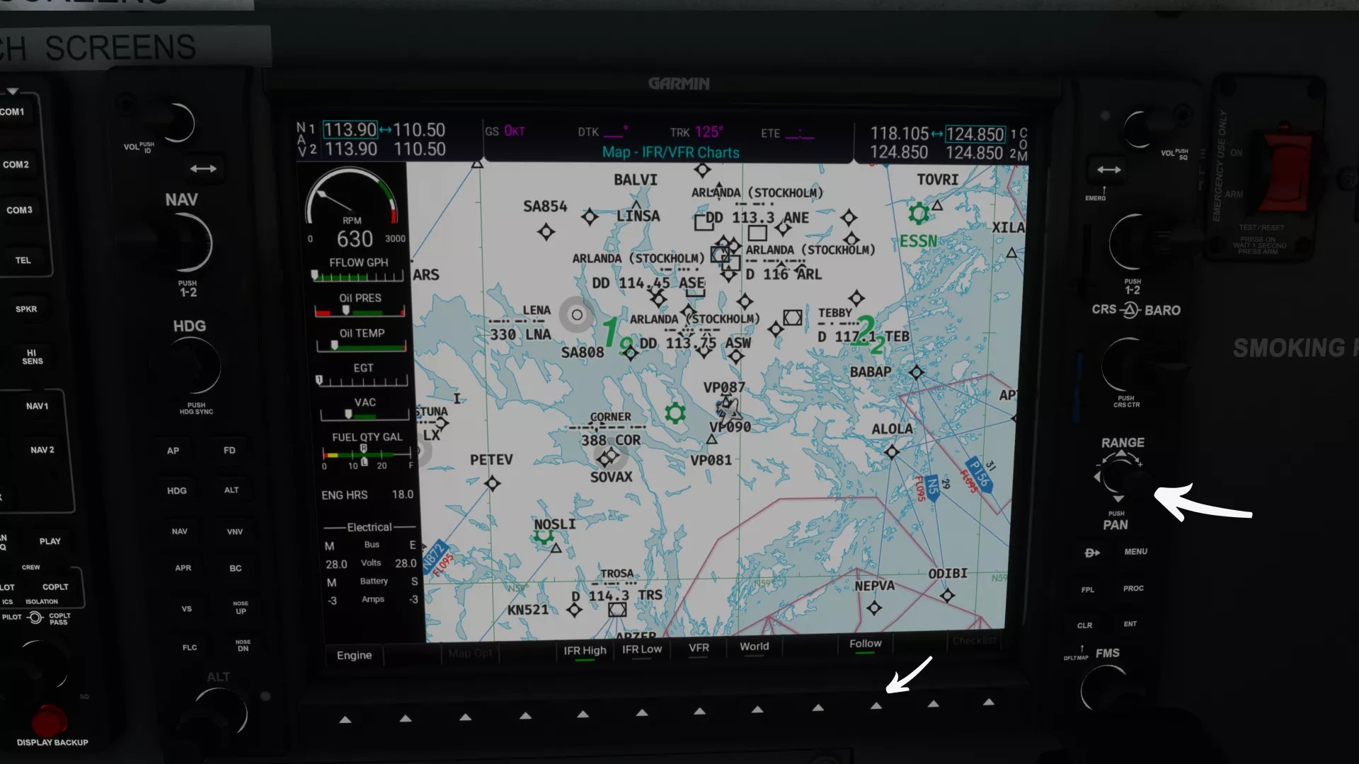 Navigraph im G1000 - Cruiselevel