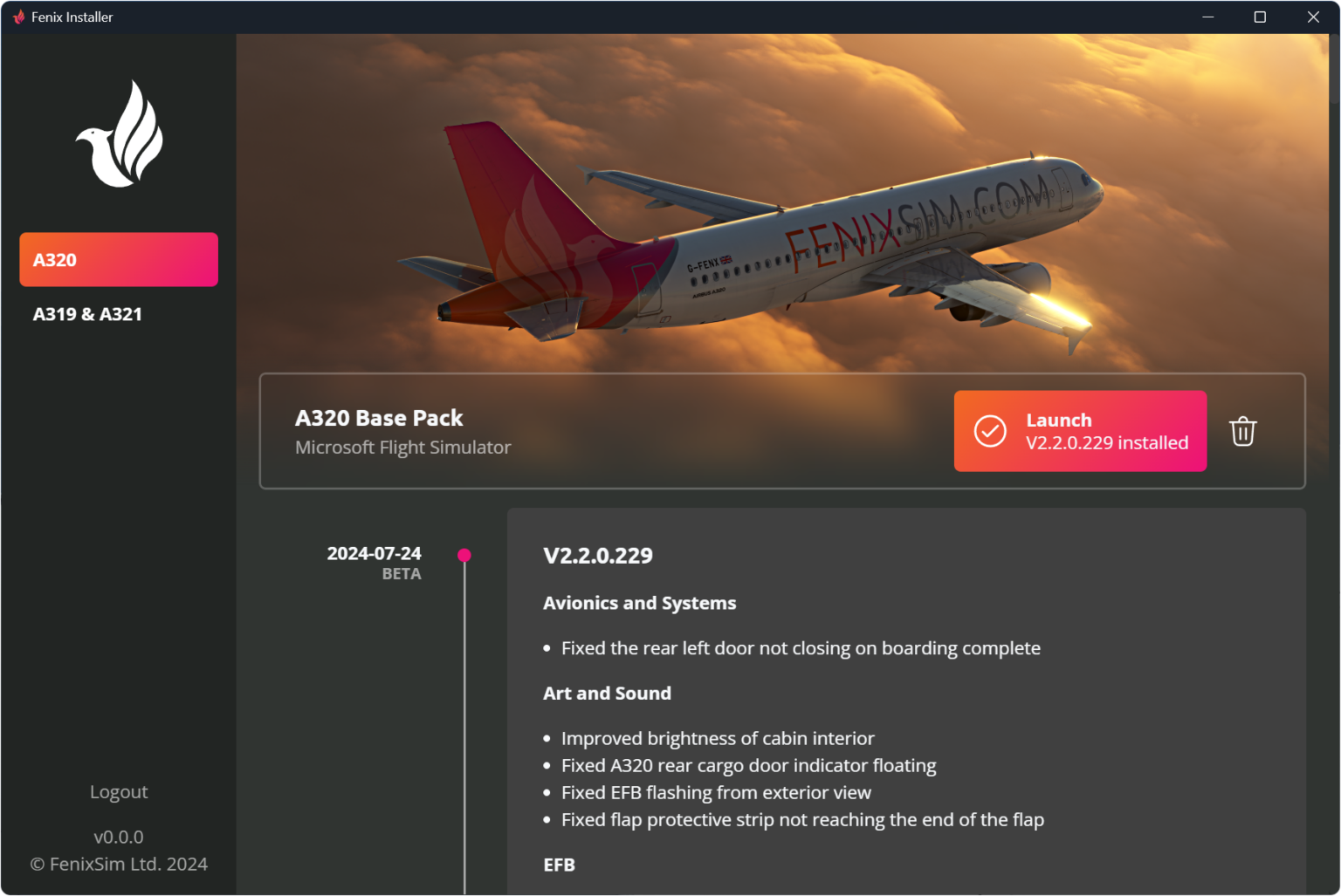 Fenix: A320 Update und neuer Installer veröffentlicht – Cruiselevel
